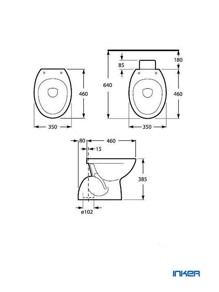 Wc šolja rimless Victoria sa daskom - VODOCENTAR