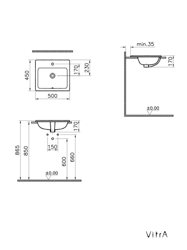 Lavabo za kupatilo S20 VITRA 5465B003-0001 - VODOCENTAR